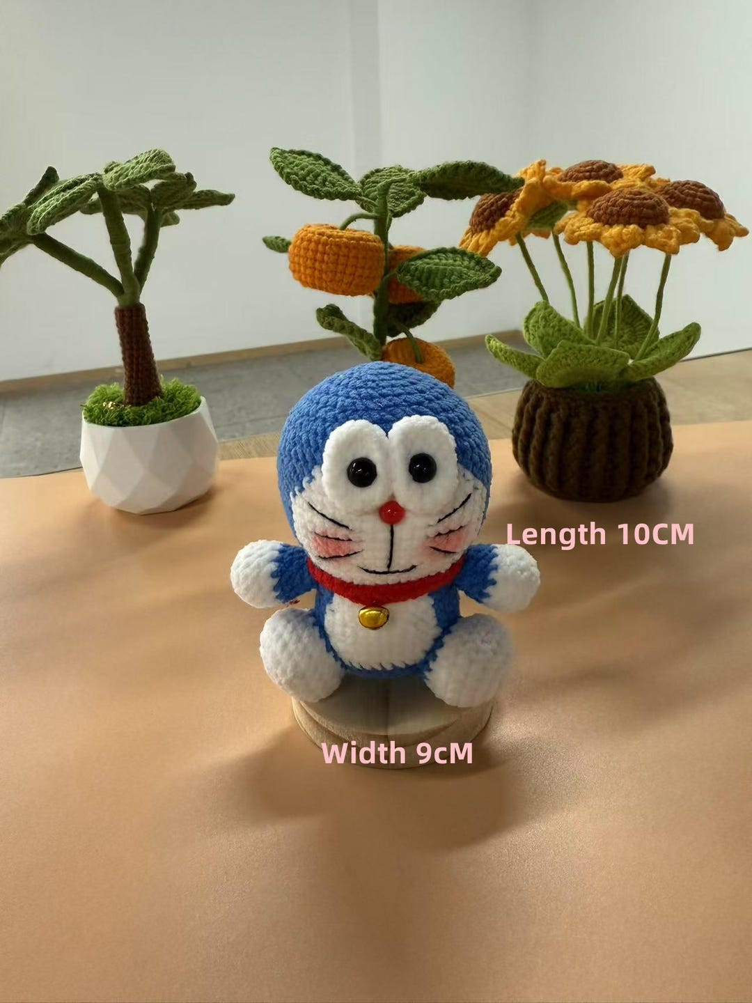 100% Handmade，cartoon Room Decor, Doraemon Crochet Amigurumi Finished ...