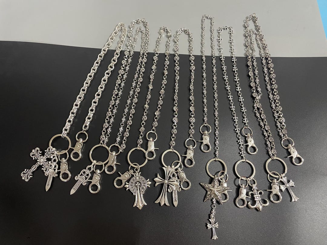 Chrome Hearts Handmade Wallet Chain, CH Style Punk Wallet Chain, Hip ...