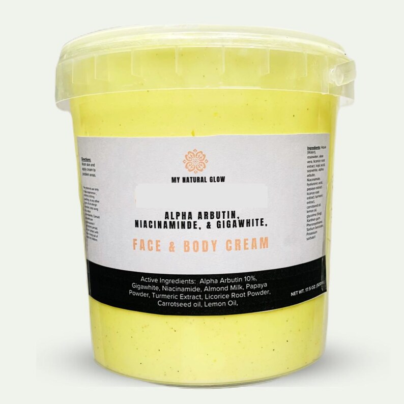 10% Alpha Arbutin & Niacinamide, 5kg Cream, Lotion, Turmeric, Giga ...