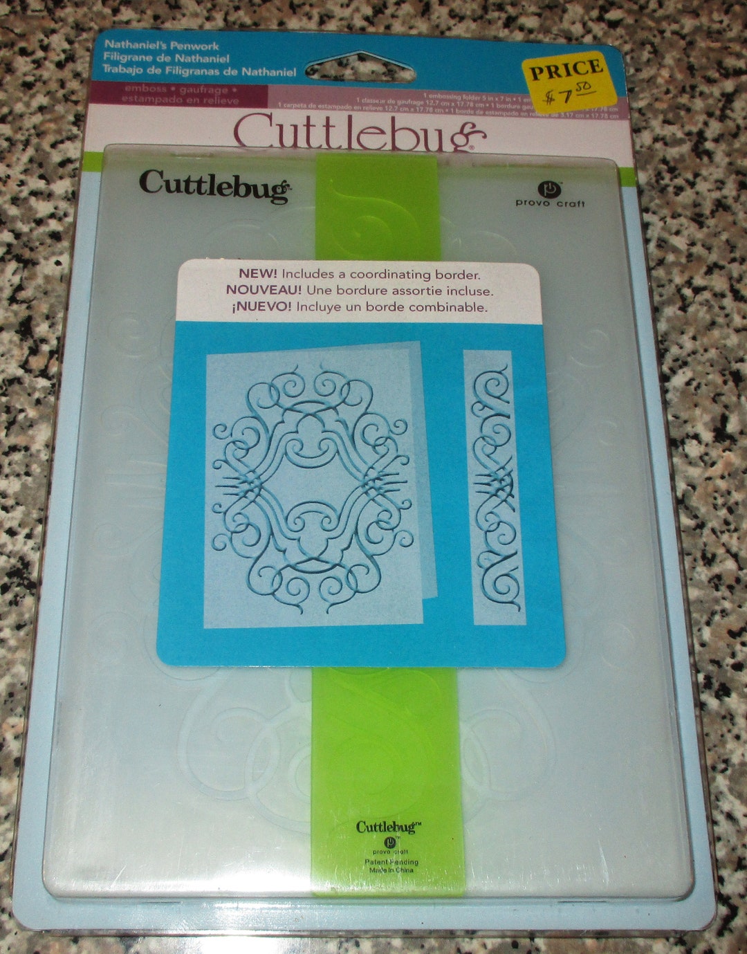 Provo Craft Cuttlebug 5x7 Inch Embossing Folder Nathaniels Penwork With Border Etsy