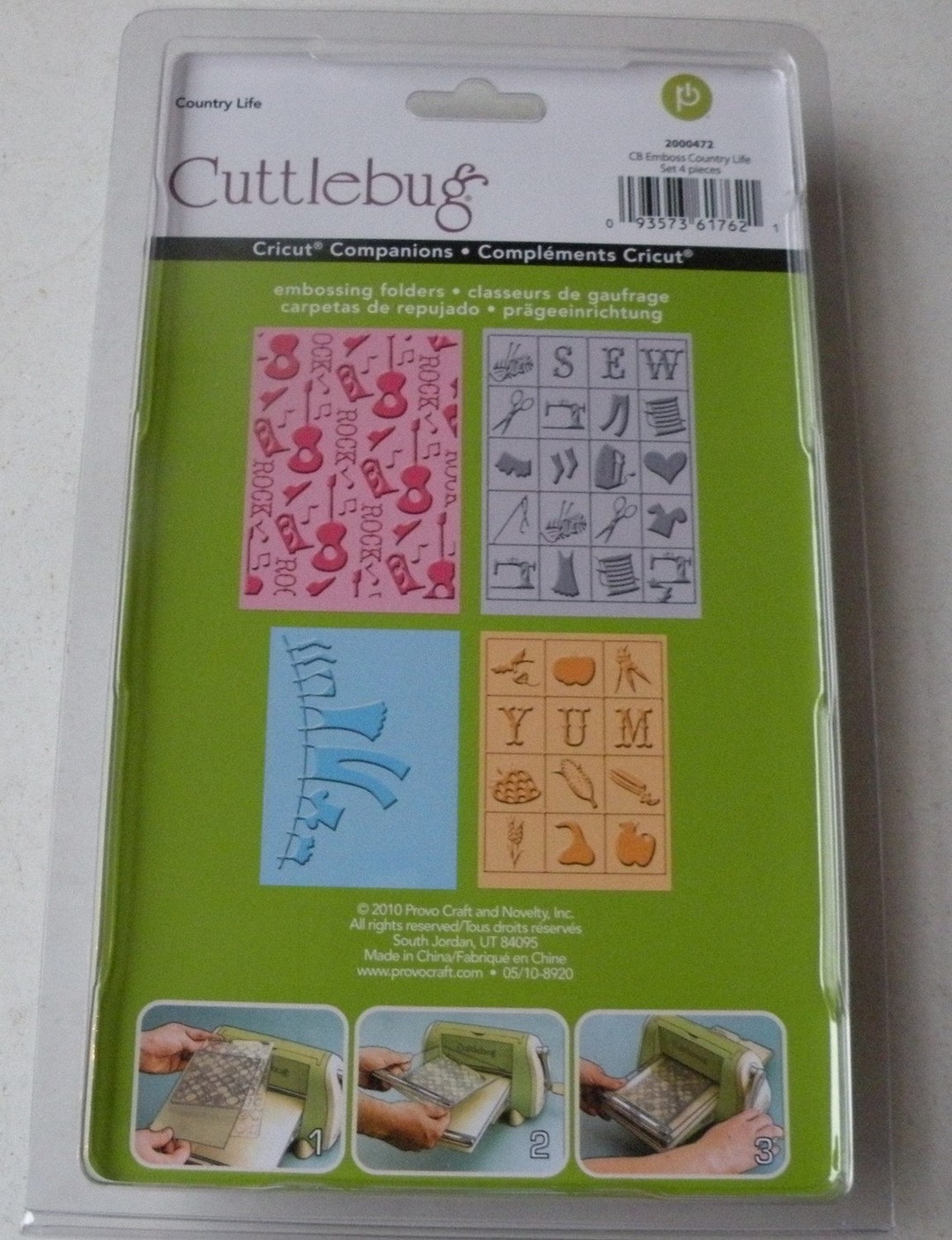 Provo Craft Cuttlebug Embossing Folder Set Of 4 Country Life Etsy