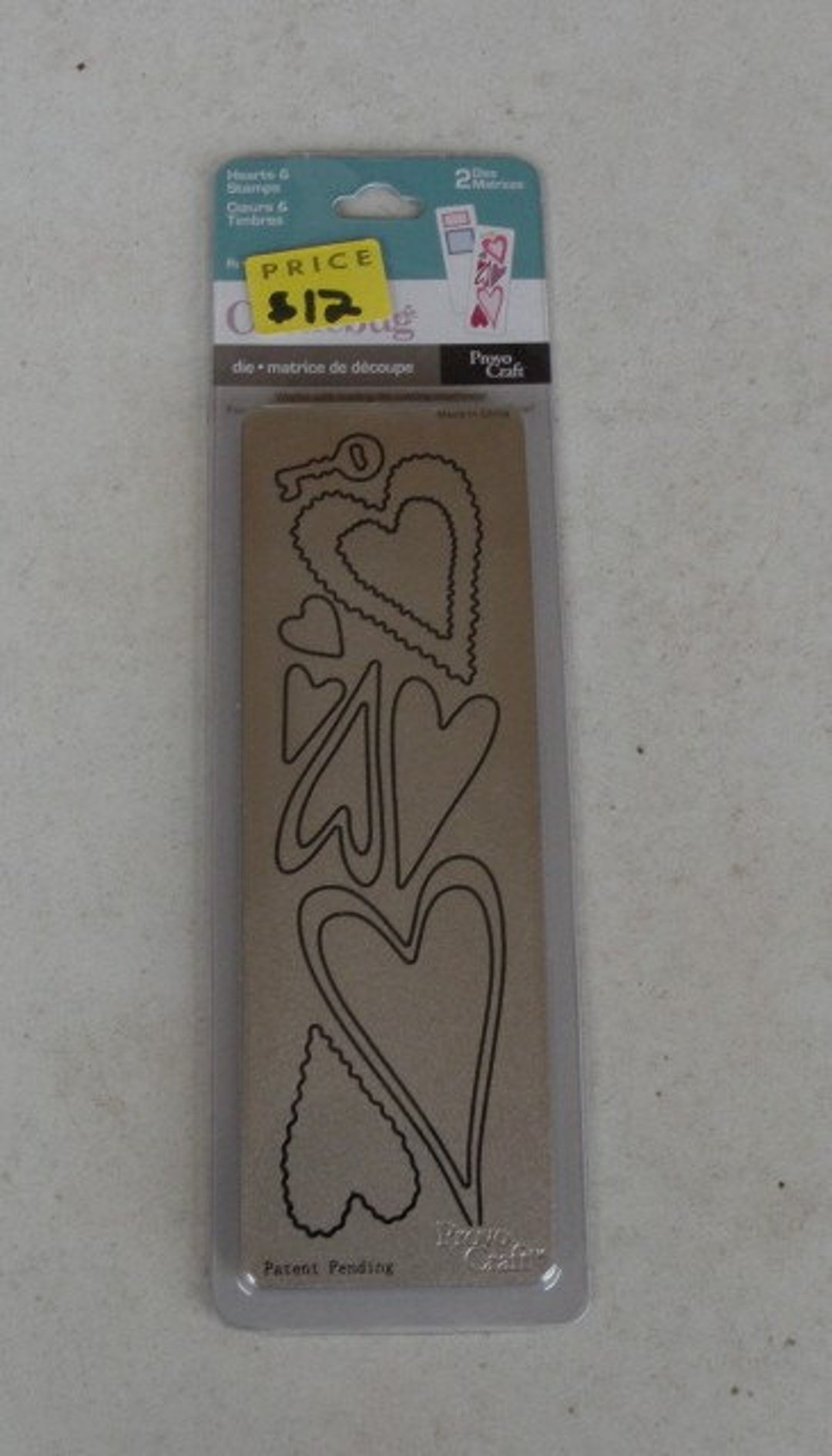 Provo Craft Cuttlebug 2x6 Hearts and Stamp Die Set - Etsy