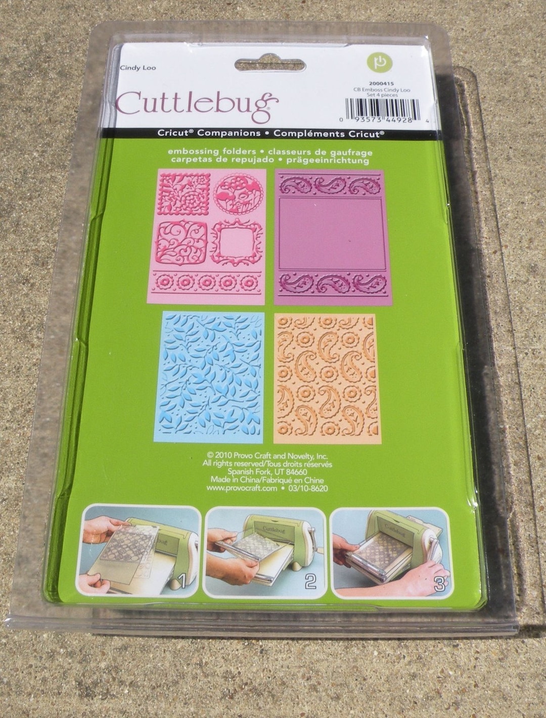 Provo Craft Cuttlebug Embossing Folder Set of 4, Cindy Loo - Etsy
