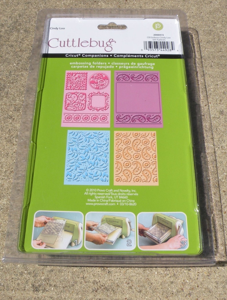 Provo Craft Cuttlebug Embossing Folder Set of 4, Cindy Loo - Etsy Provo Craft Cuttlebug Embossing Folder Set of 4, Cindy Loo - Etsy