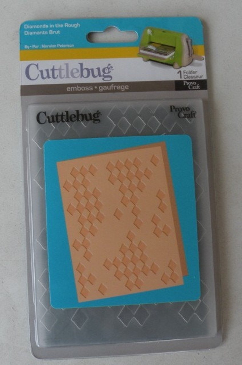 Provo Craft Cuttlebug Embossing Folder Diamonds in the Rough - Etsy Provo Craft Cuttlebug Embossing Folder Diamonds in the Rough - Etsy