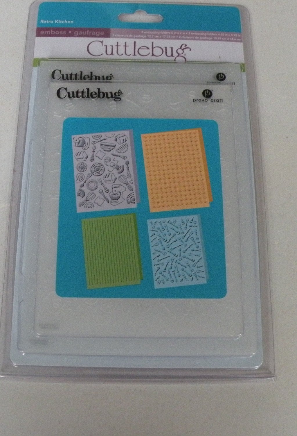 Provo Craft Cuttlebug Embossing Folder Set Of 4 Retro Kitchen Etsy