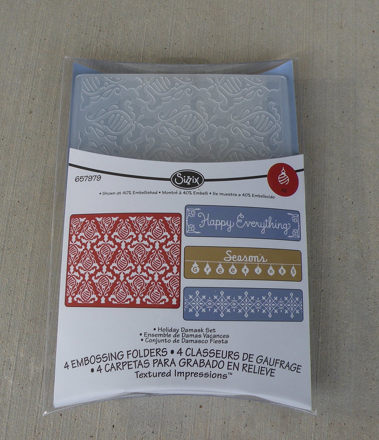 Sizzix Embossing Folders, Holiday Damask Set, 657979 - Etsy
