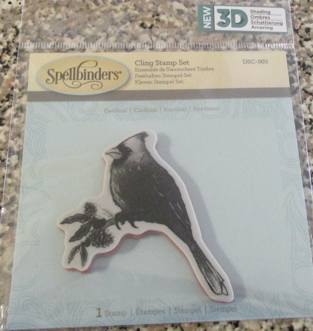 Spellbinders, 3D Shading Cling Stamp - Cardinal - Etsy
