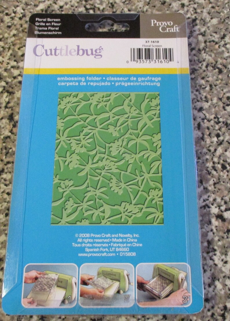 Provo Craft CuttleBug A2 Embossing Folder Floral Screen | Etsy
