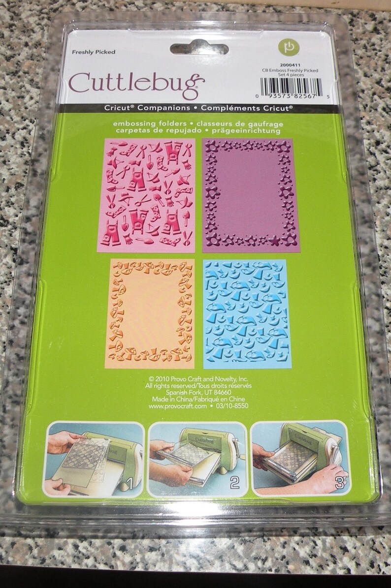Provo Craft Cuttlebug Embossing Folder Set Of 4 Freshly Etsy