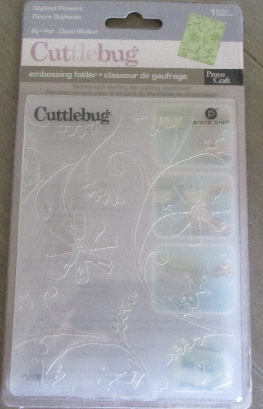 Provo Craft Cuttlebug Embossing Folder Stylized Flowers Etsy