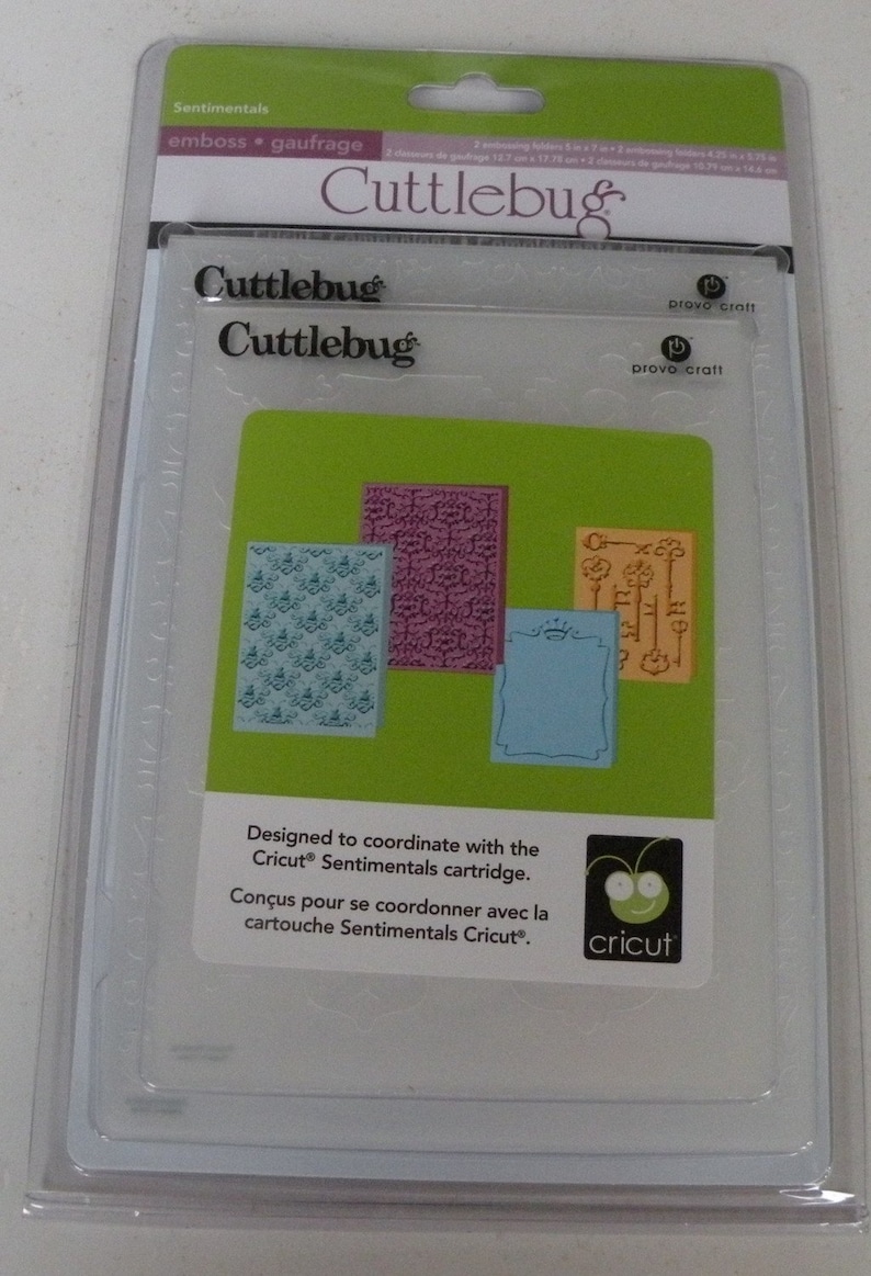 Provo Craft Cuttlebug Embossing Folder Set Of 4 Sentimentals Etsy