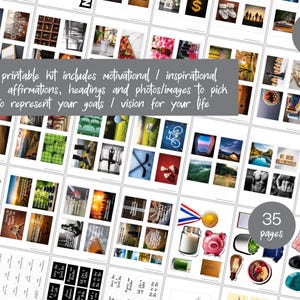 Printable Vision Board Kit: Motivational Collage Template (digital ...