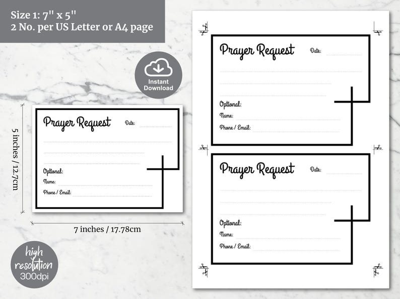 Church Prayer Request Cards Printable, Prayer Request Sign, Prayer Card ...