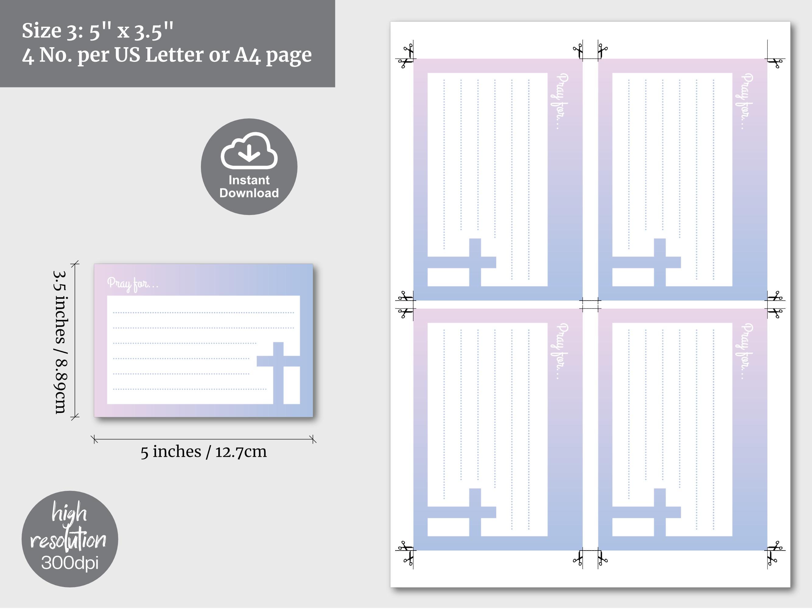 Prayer Request Cards Printable, Pink Prayer Card Digital, Purple Church ...