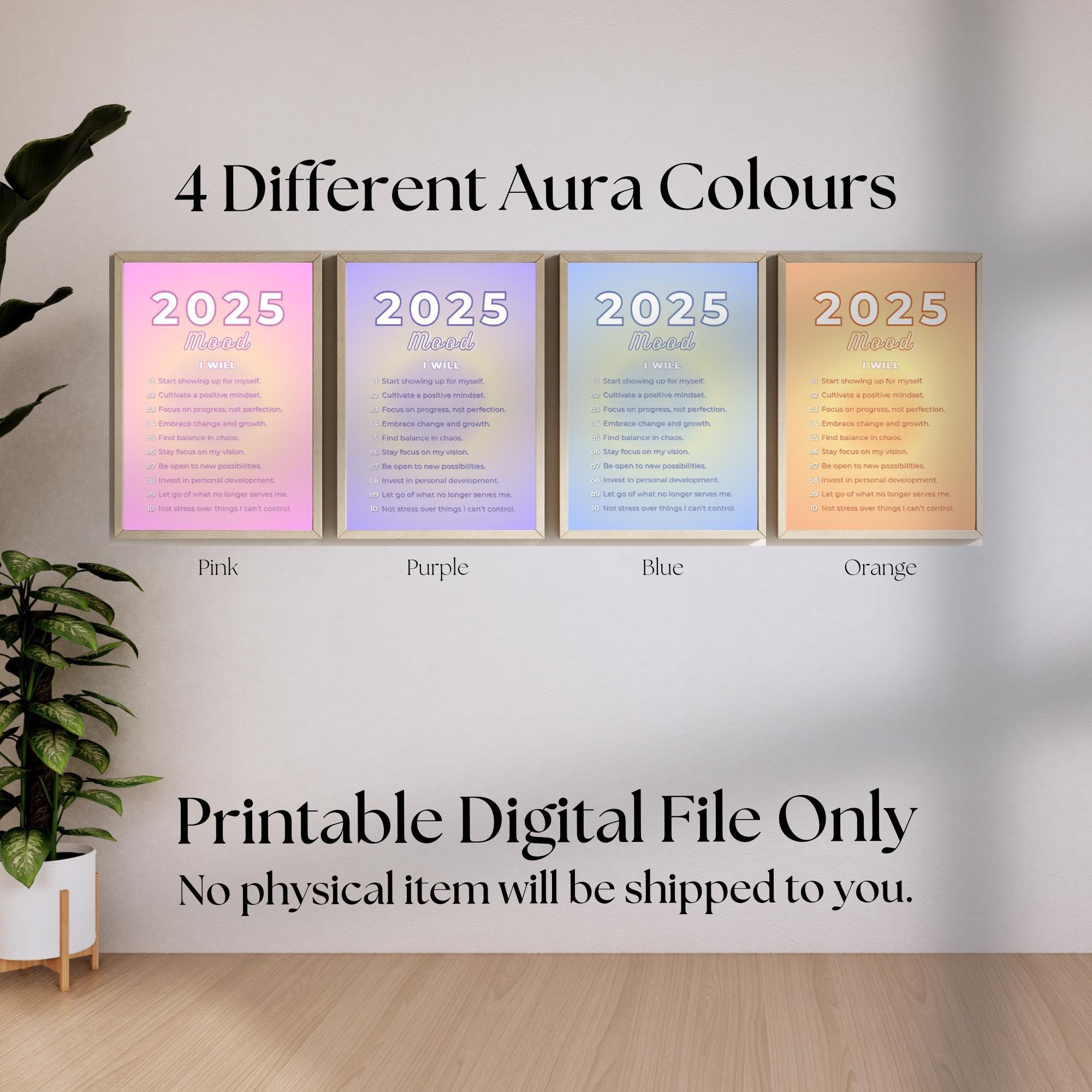 2025 Mood Motivational Poster: Inspirational Mental Health Quotes ...