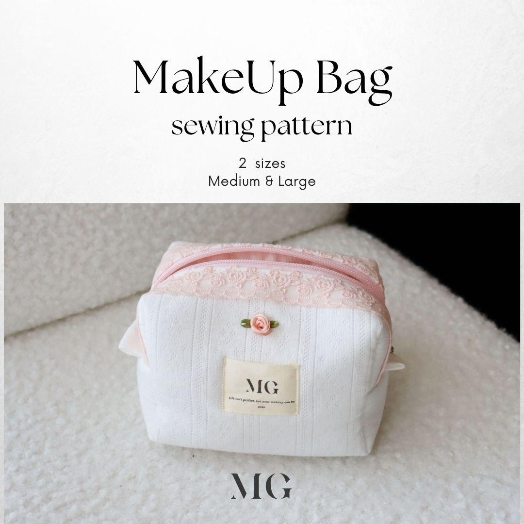 Makeup Bag Sewing Pattern, Cosmetic Bag, Toiletery, Sewing PDF Pattern ...
