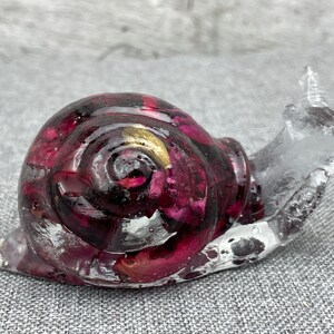 Large Resin Snail Figurine - Flowers - Etsy