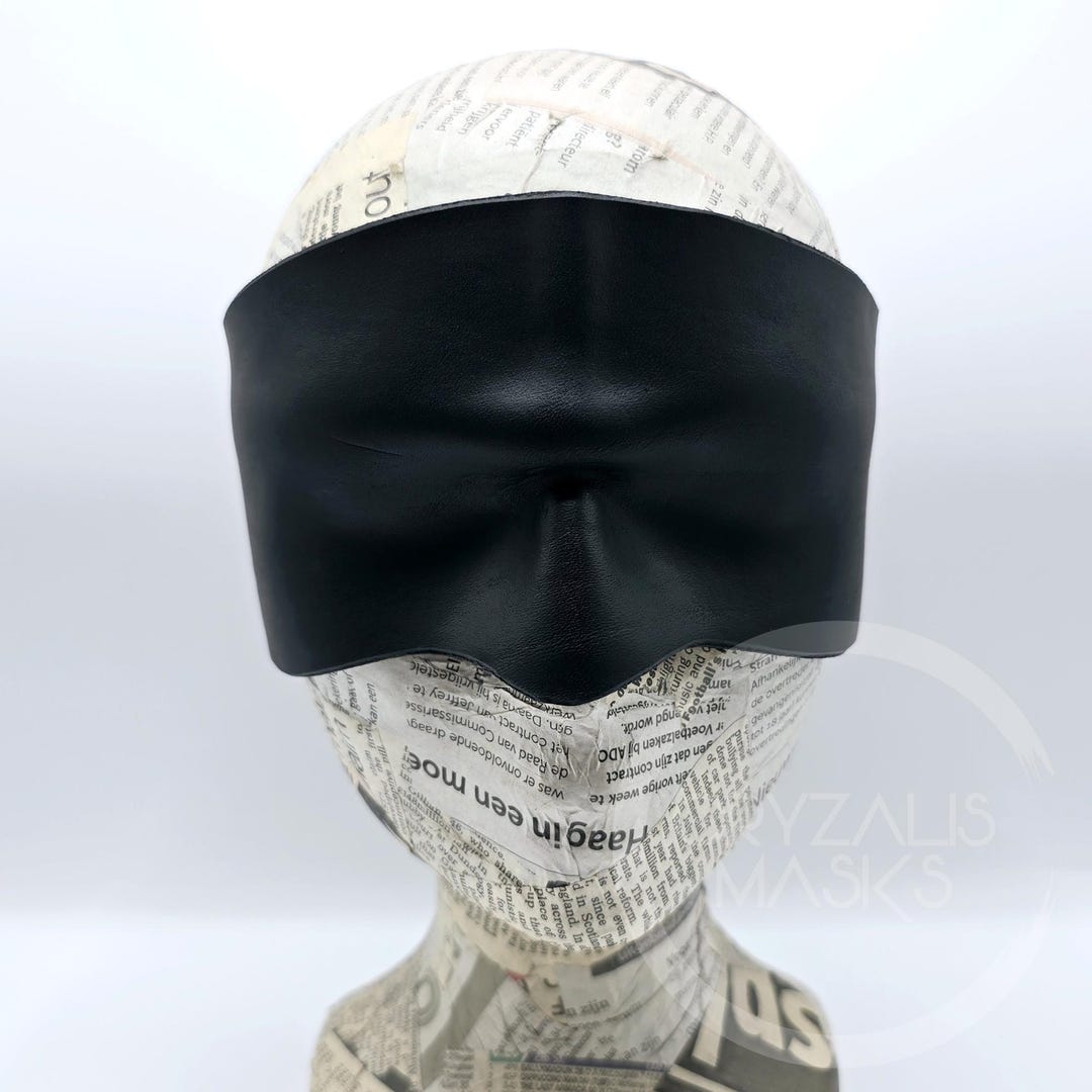 Black Leather Blindfold Mask, Sensual Blind Masks, Blackout - Etsy