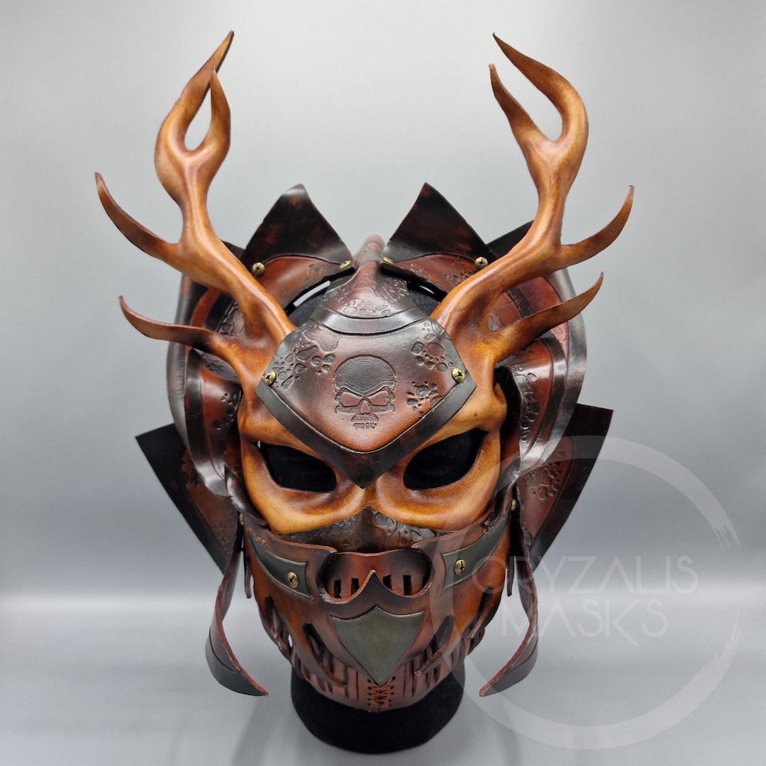 Leather Stag Mask, Limited Edition OOAK, Adult Costume Masks - Etsy