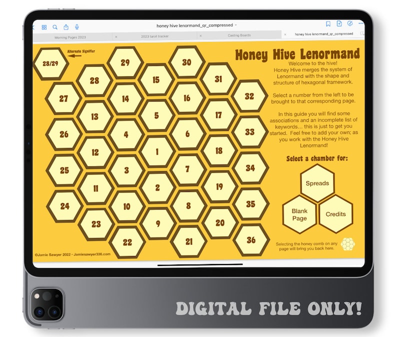 Honey Hive Lenormand Interactive Digital Guide - Etsy