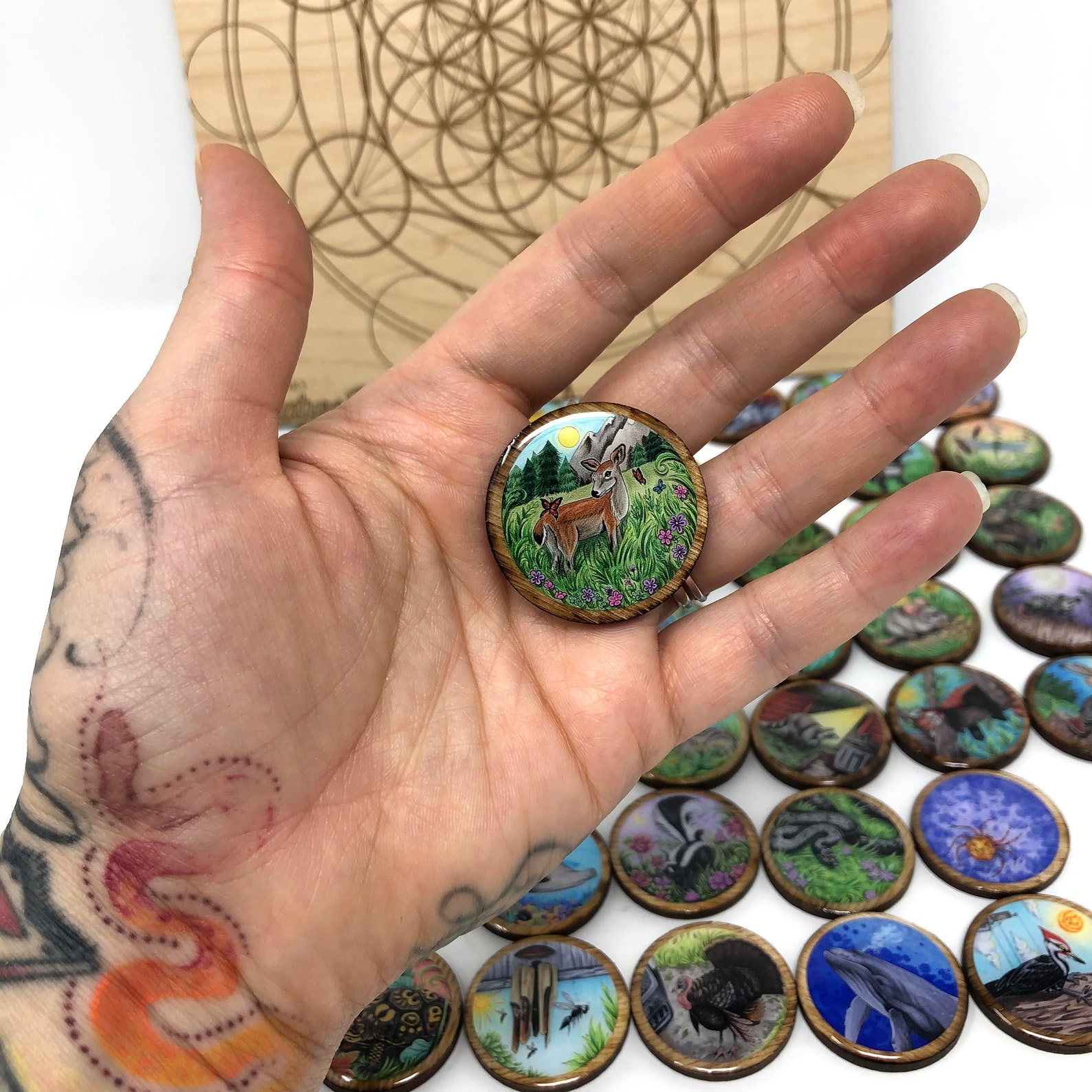 Tiny Sawyer's Nature Portal Oracle Tiles- MADE TO ORDER - Etsy