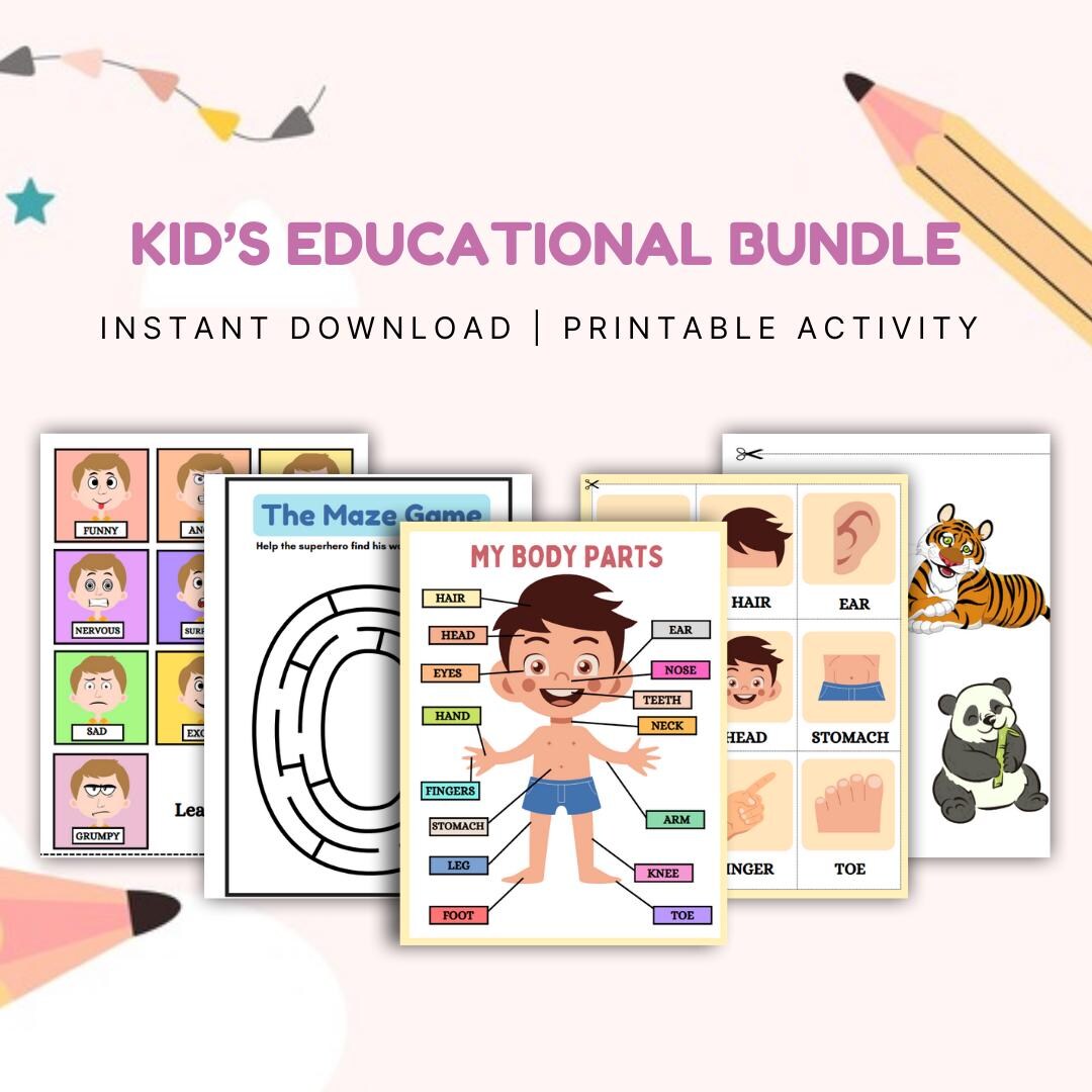 Kids Educational Bundle - Kids Busy Books Preschool Activities ...