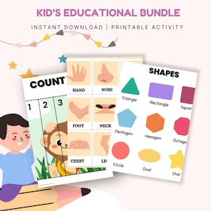 Kids Educational Bundle - Kids Busy Books Preschool Activities ...