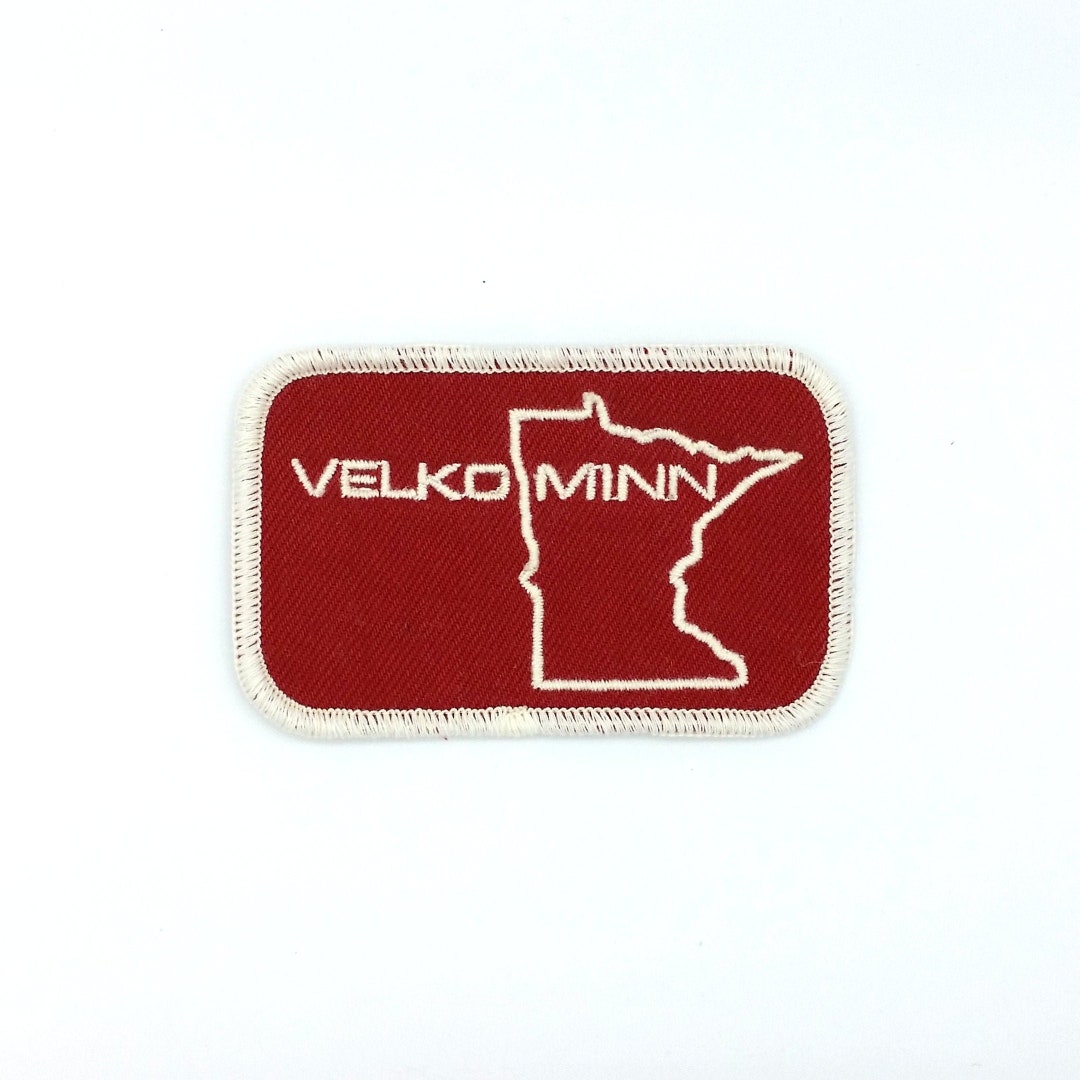 Velkominn Norwegian/danish Minnesota Patch -- Reclaimed Fabric ...