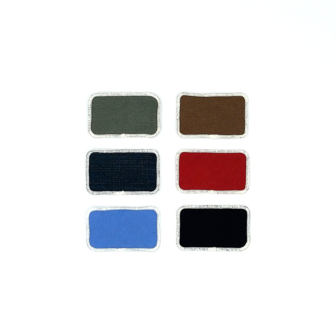 Plain Rectangular Patch -- Reclaimed Fabric -- Organic Cotton Edge ...