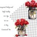 Watercolor Roses in Mason Jar Clipart Realistic Rose Clipart Pack ...