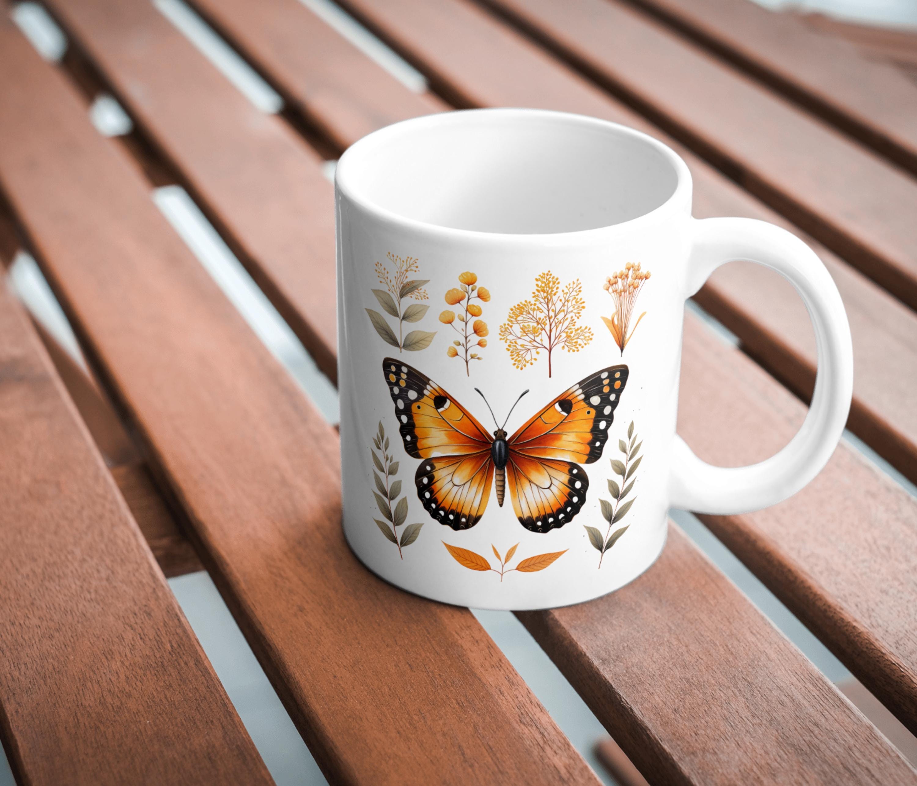 Watercolor Autumn Butterfly Clipart: Fall Insect PNG (digital Download ...