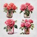 Watercolor Roses in Mason Jar Clipart Realistic Rose Clipart Pack ...