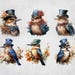 Watercolor Victorian Bird Clipart Bundle: Majestic Animal PNG Graphics ...