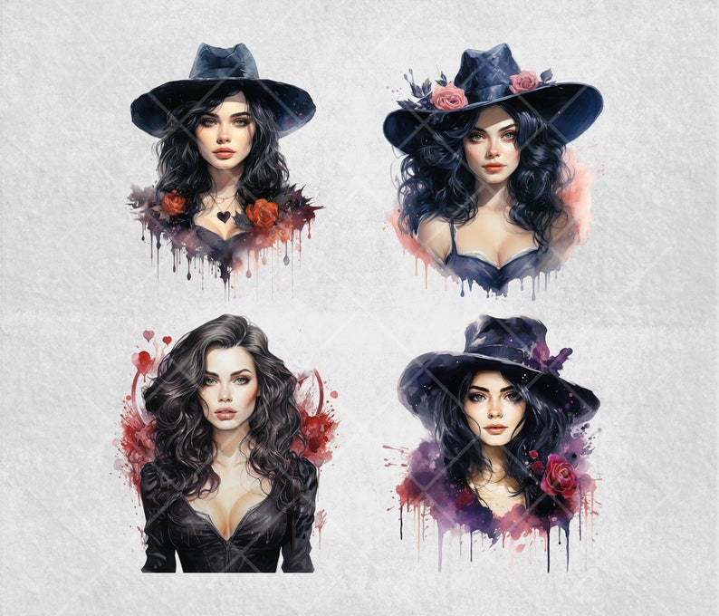 Love Witch Clipart Witchcraft Png Witch Watercolor Witch Designs Love ...