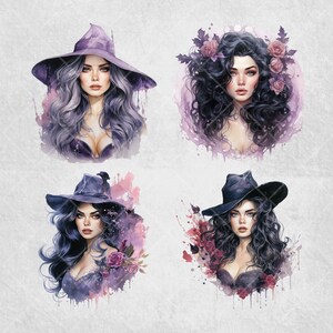 Love Witch Clipart Witchcraft Png Witch Watercolor Witch Designs Love ...