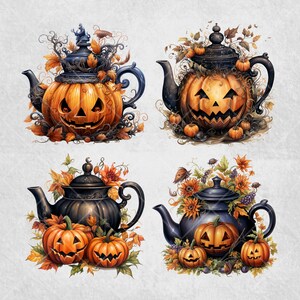 Halloween Tea Party Clipart Halloween Decor Png Trick or Treat Pumpkin ...