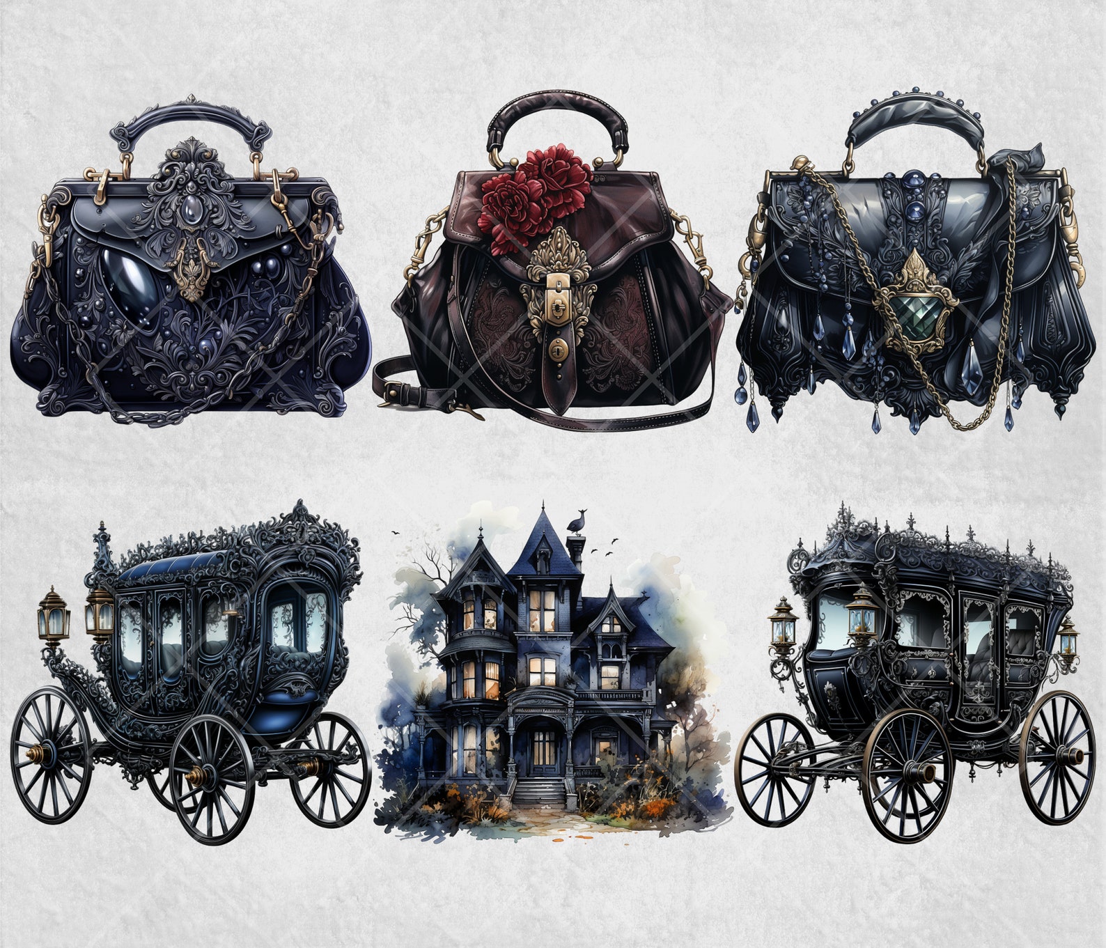 Dark Gothic Victorian Woman Clipart Victorian Themed Junk Journal ...