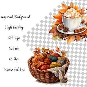 Watercolor Fall Clipart Set Fall Illustration Cozy Autumn Holiday Fall ...