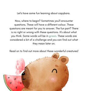 Capybara Unit Study, Capybaras Worksheets, Education - Etsy