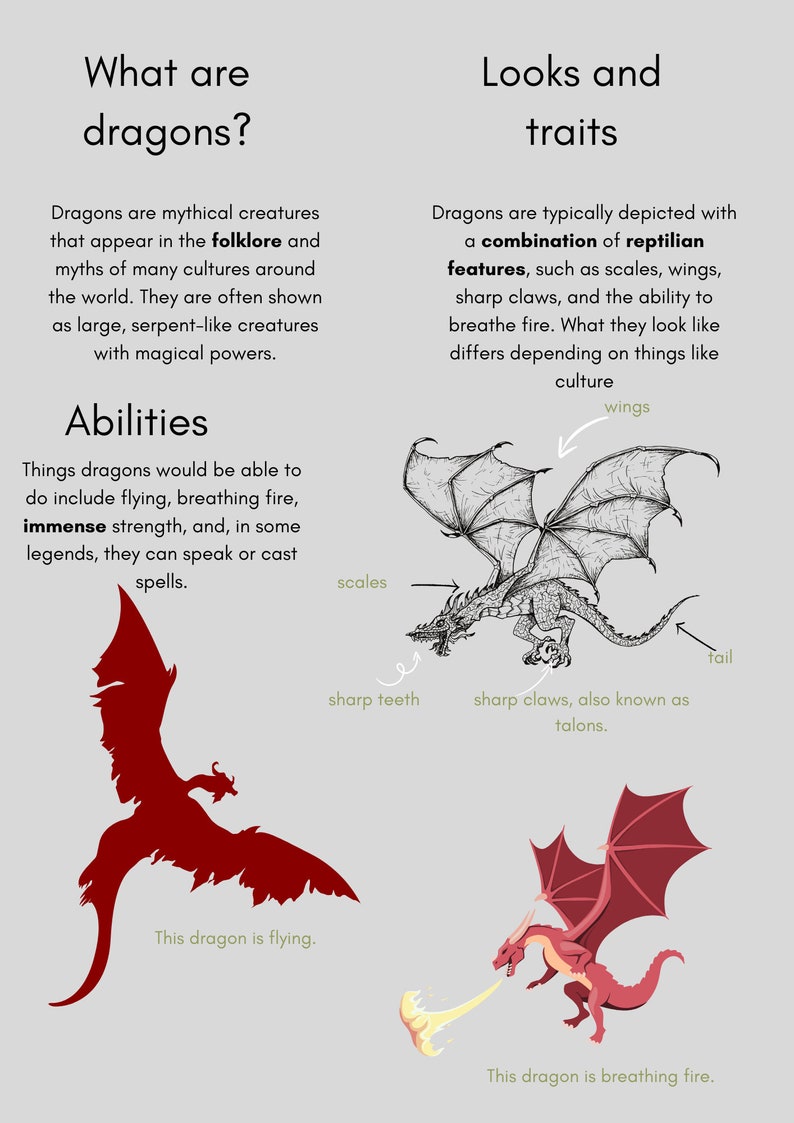 Unit Study on Dragons, Worksheets, History, Writing, Mythology, Home ...