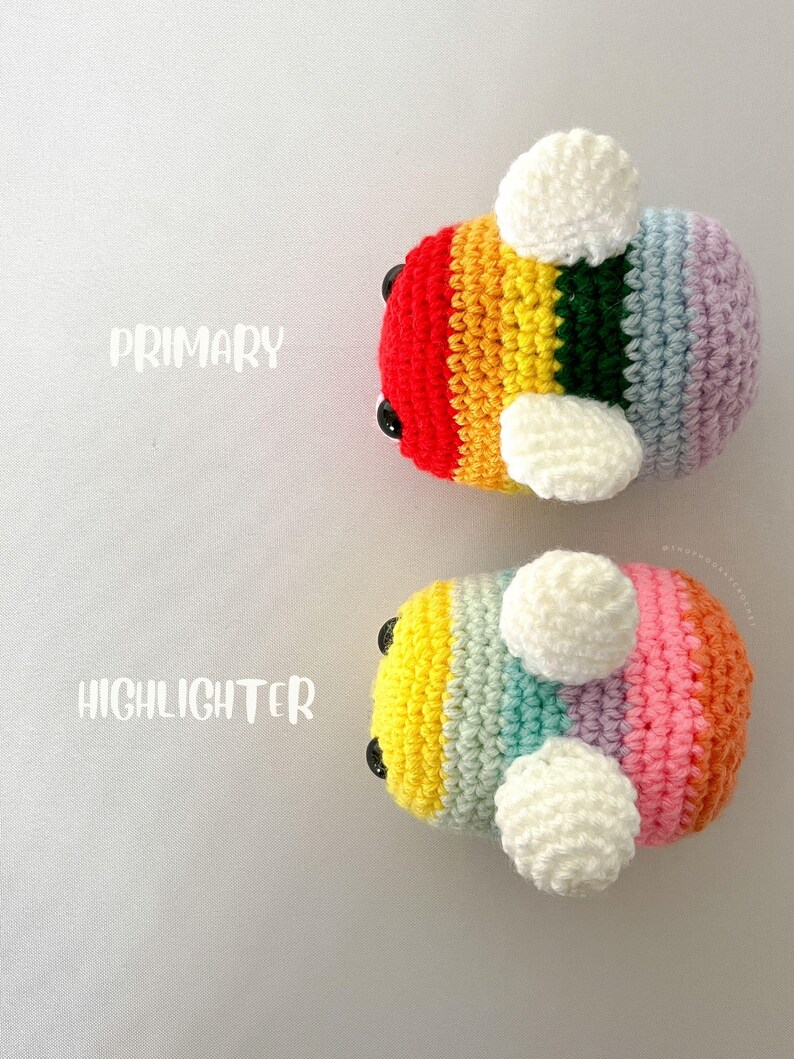 NEW Custom Crochet Rainbow Bee Amigurumi | Handmade Bee Plushie ...