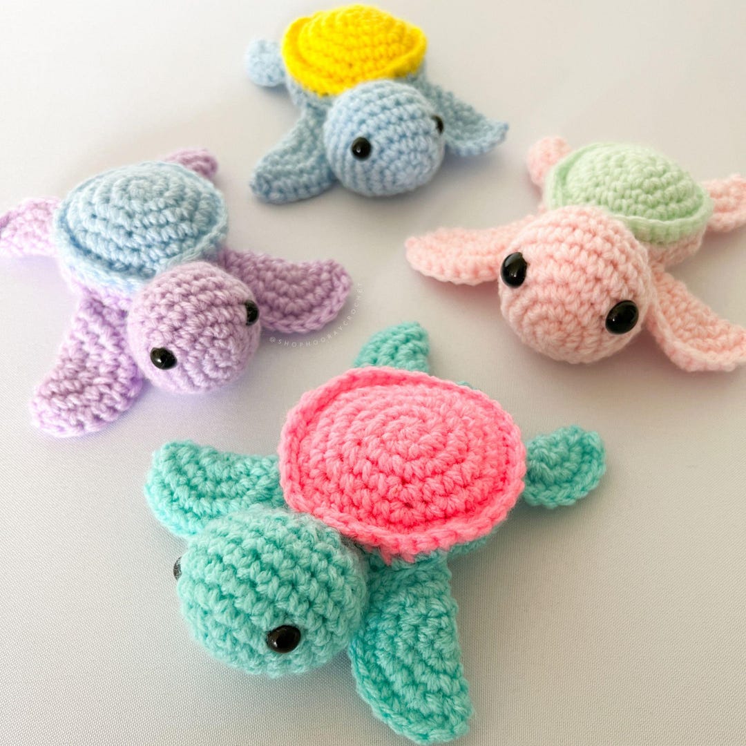NEW Custom Crochet Turtle Amigurumi | Handmade Plushie | Small Sea ...