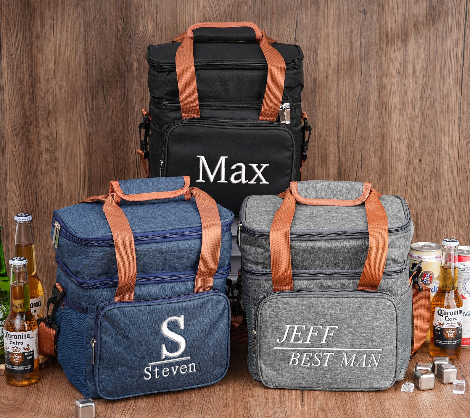 Personalized Insulated Cooler Bag: Embroidered Groomsmen Gift - Etsy