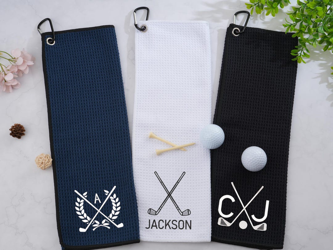 Personalized Embroidered Golf Towel: Custom Golf Gift With Carabiner,gifts for Men Dad - Etsy