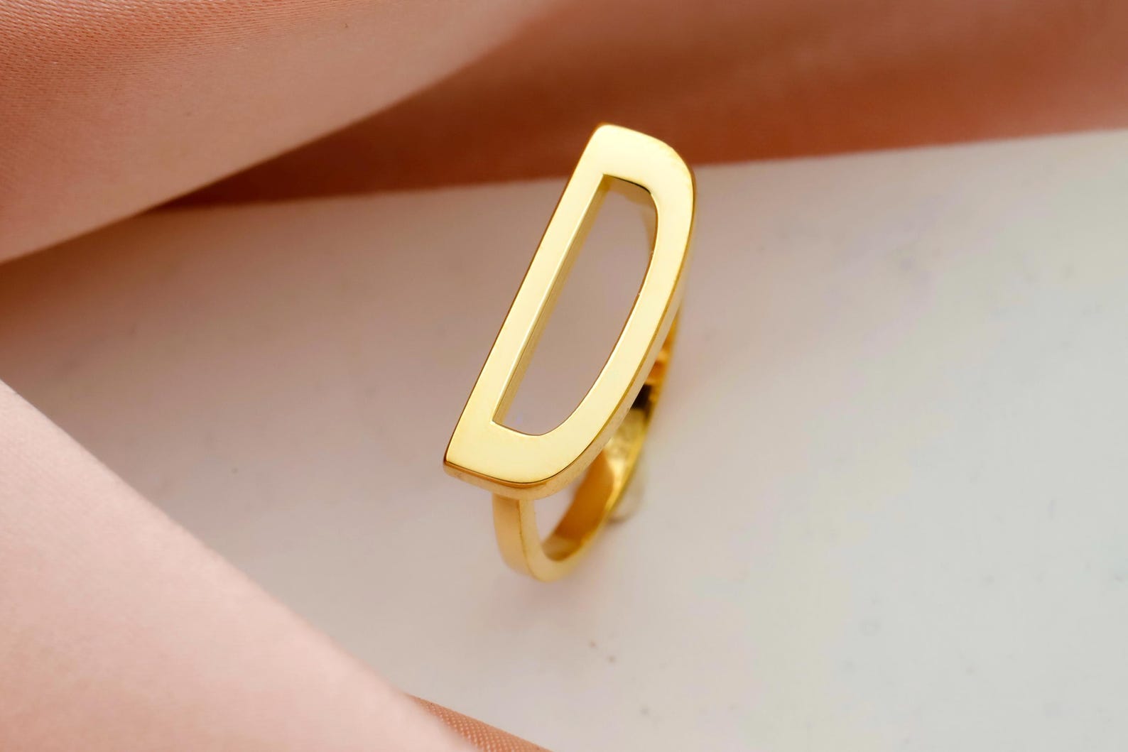 Personalized Initial Ring: Sterling Silver, Gold, or Rose - Custom ...
