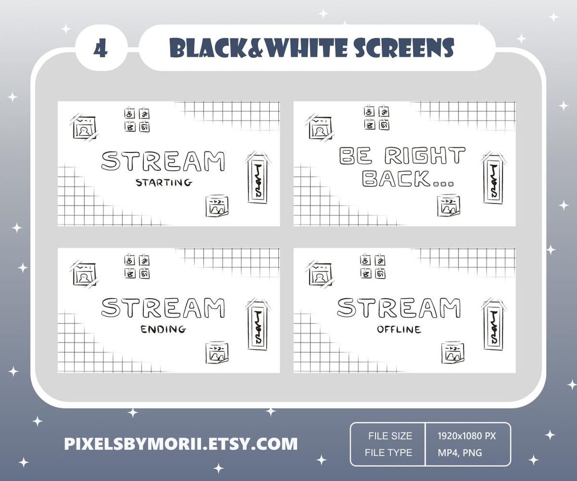 3 Animated Screens for Streaming and 4 Static Twitch Screens | Stream ...
