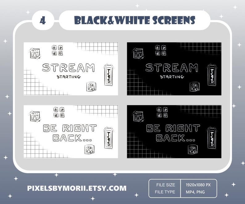 3 Animated Screens for Streaming and 4 Static Twitch Screens | Stream ...