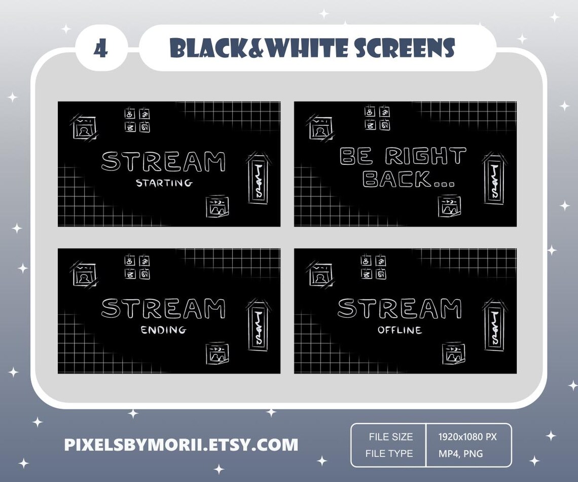 3 Animated Screens for Streaming and 4 Static Twitch Screens | Stream ...