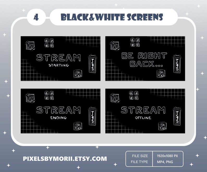 3 Animated Screens for Streaming and 4 Static Twitch Screens | Stream ...